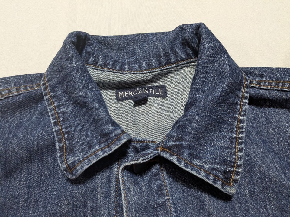 J CREW Mercantile - Men Medium Blue Denim Trucker Jacket EUC | eBay