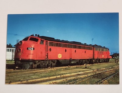 Vintage MKT KATY Railroad E8 Diesel Locomotive #53-A Train Postcard | eBay