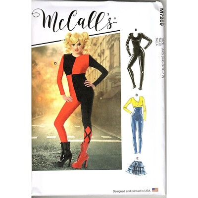 McCall's M7269 Misses 4 to 12 Harlequin Costume Unitard Uncut Sewing ...