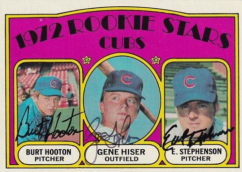 Burt Hooton, Gene Hiser,Earl Stephenson 1972 Topps Chicago Cubs COMBO ...