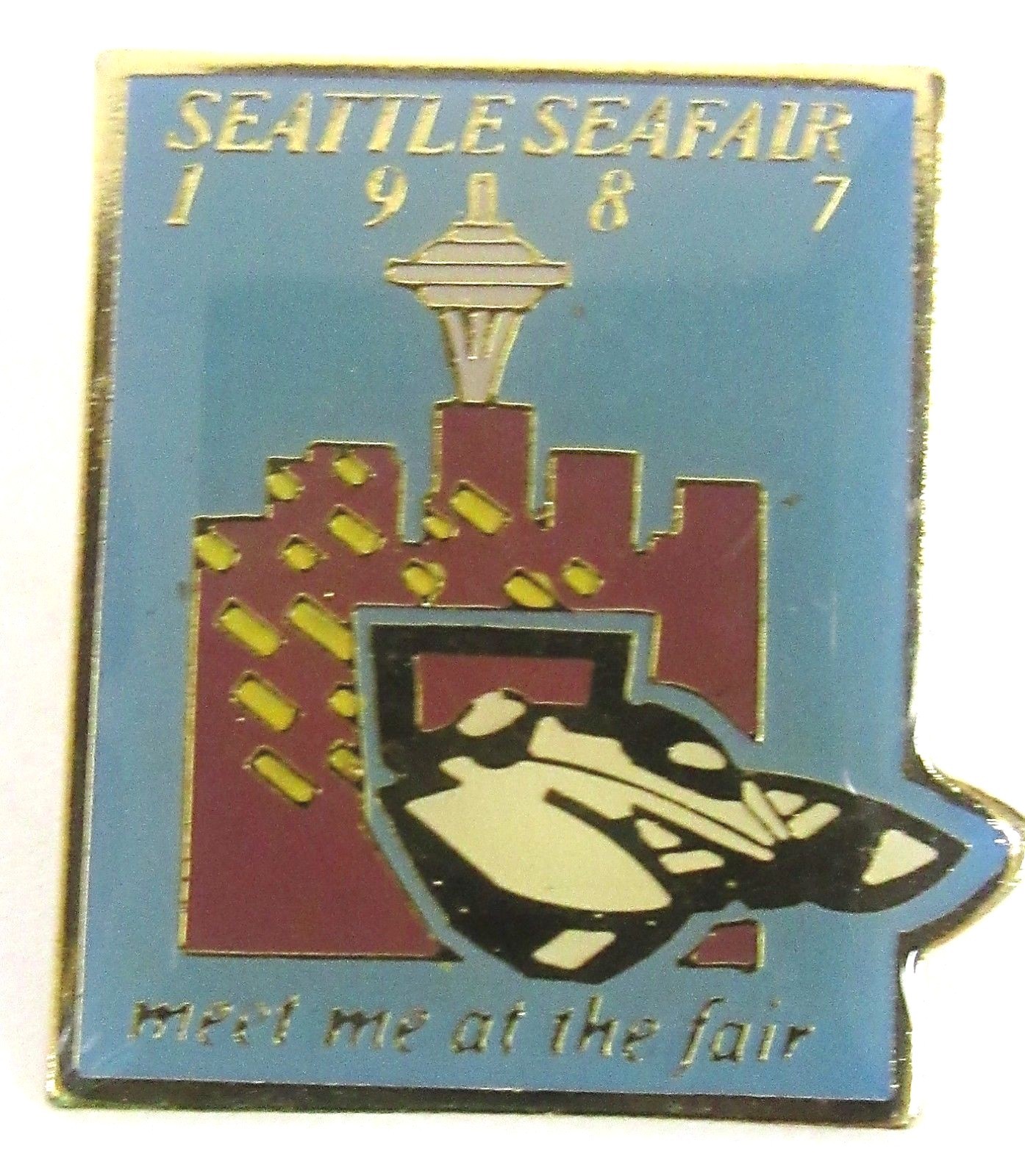 1987 SEATTLE SEAFAIR Skipper FEEL THE MAGIC tack pin Hydroplane racing ...