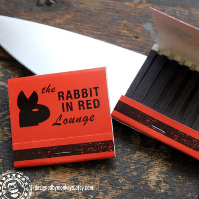 Rabbit In Red Lounge Matchbook - Michael Myers Halloween Movie Prop ...