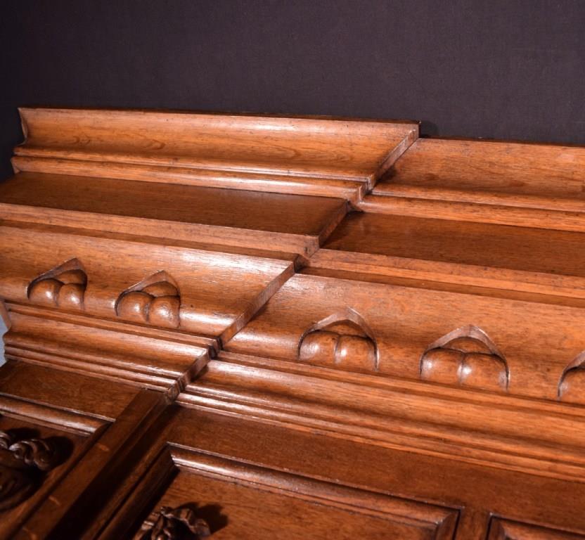 54" Wide Large Antique French Solid Oak Wood Panel/Crest Pediment | eBay