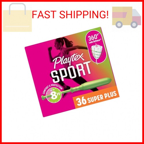 Playtex Sport Tampons Super Plus Absorbency, Fragrance-Free - 36ct ...