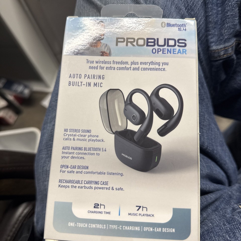 PROBUDS Open Ear Earbuds One Touch Controls 7hr Music Playback New ...