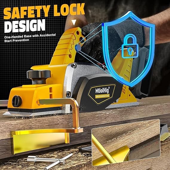 Cordless Electric Hand Planer: 3-1/4-Inch Handheld Planer for Dewalt ...