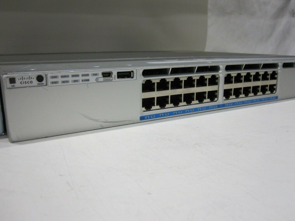 Cisco WS-C3850-24XU-L Catalyst 24 Port UPOE Lan Base 3850 Series Switch ...