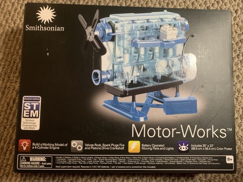 Smithsonian Motor Works Advanced Science Kit 4-cylinder Engine Open Box ...