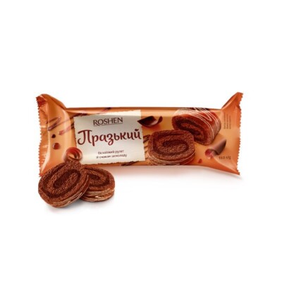 Ukrainian Sweets ROSHEN Biscuit Sponge Cakes Roll PRAGUE Chocolate ...