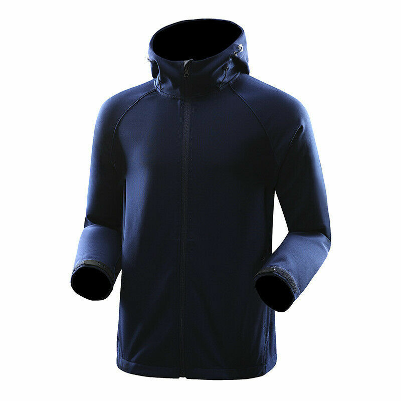 Mens Windbreak Coat Soft Shell Jacket Waterproof Top Warm Outwear ...
