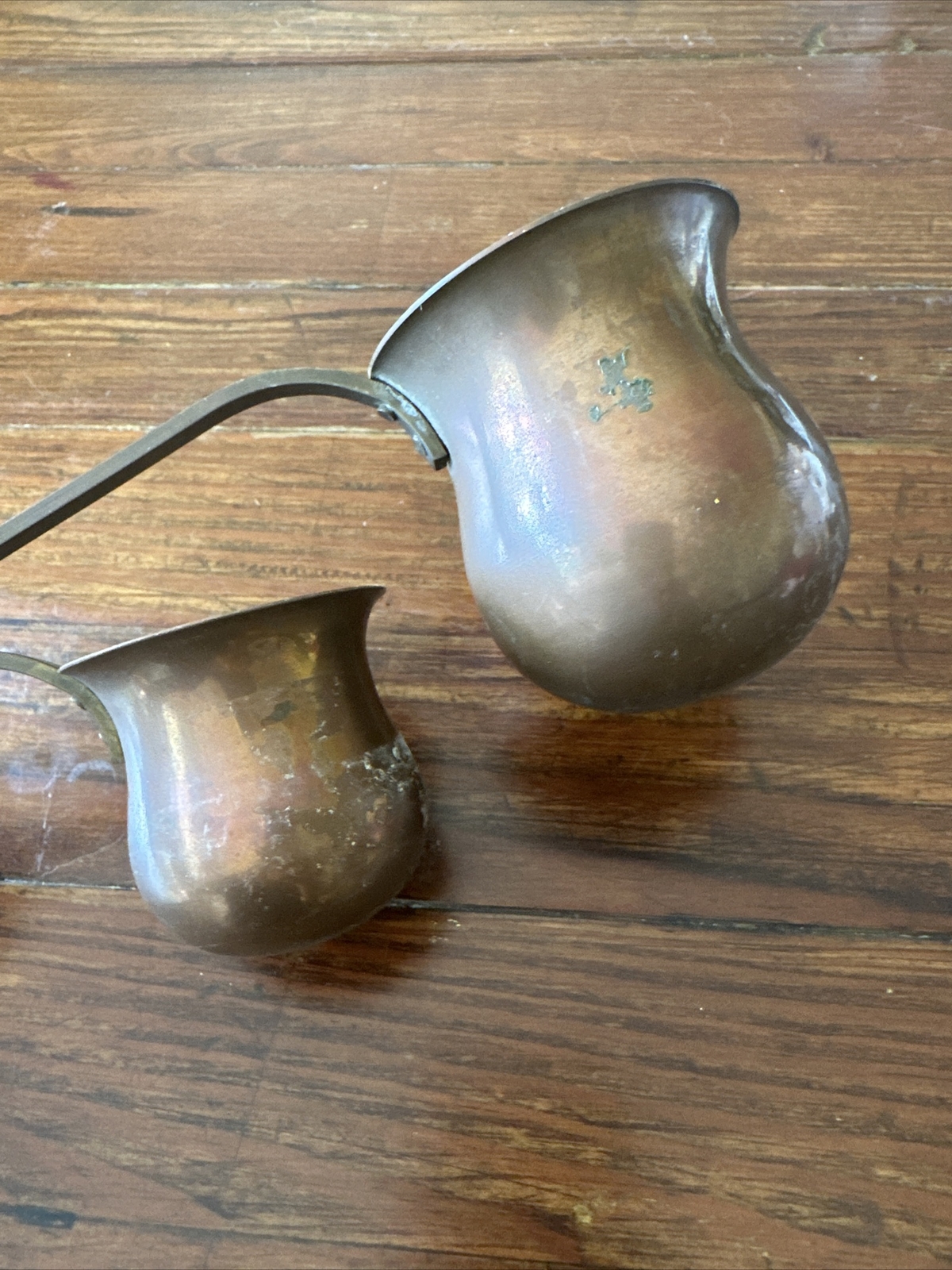 Lot 2 Vintage Copper Brass Long Handle Spirit Ladles Rum Brandy | eBay