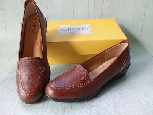 Softspots Shoes Womens 8.5M Arden Briar Tan Suede Leather Slip On | eBay