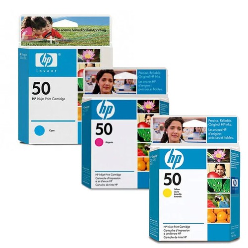 Genuine HP 50 CMY 51650C 51650M 51650Y cartridges for HP DESIGNJET 250c ...
