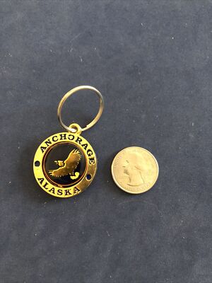 Vintage Metal Alaska "Anchorage Alaska" Key Chain Flip Picture - Rare ...