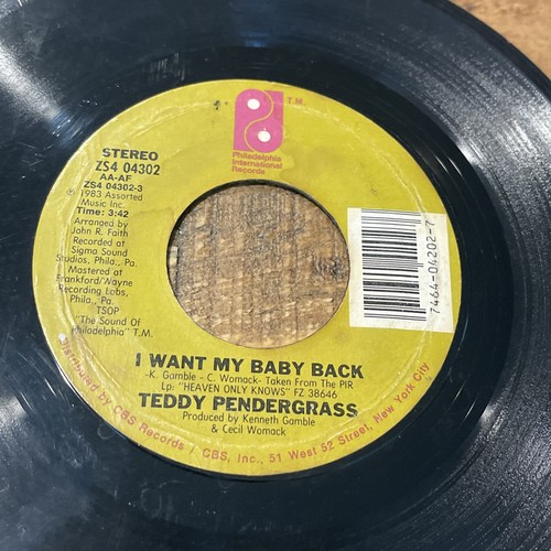 Teddy Pendergrass – I Want My Baby Back 45 rpm record 04302 | eBay