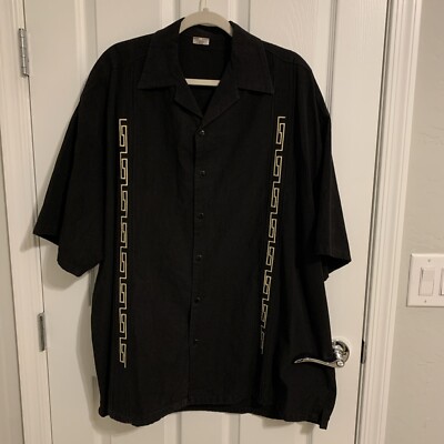 Men’s Somi Black Button Up Casual Shirt Size 2XL | eBay
