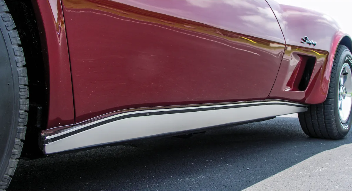 1970-1977 Corvette Lower Rocker Panel Trim Molding Moulding Set LH + RH ...