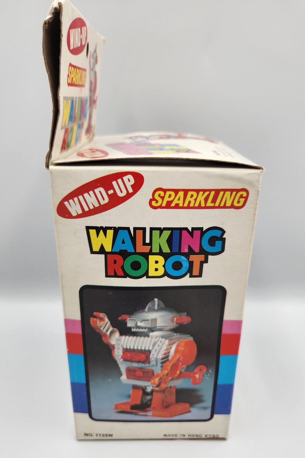 Vintage SPARKLING WALKING Wind-Up Plastic ROBOT 1970s Elmar USA | eBay