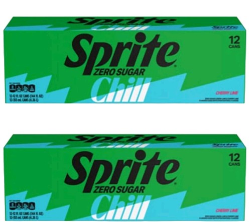Sprite Chill Zero Sugar Cherry Lime LIMITED EDITION 2-12-Pack 12 oz ...
