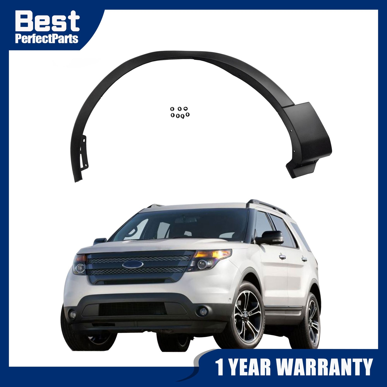 Front Fender Flares Wheel Trim Moulding Driver Side LH For Ford ...
