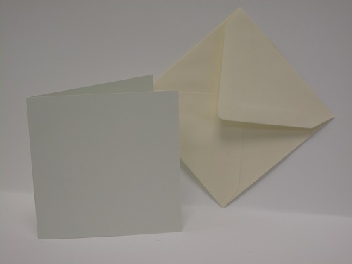 5 x Pale Green Greeting Cards Blank 95x95mm with 100 x 100mm Envelopes ...