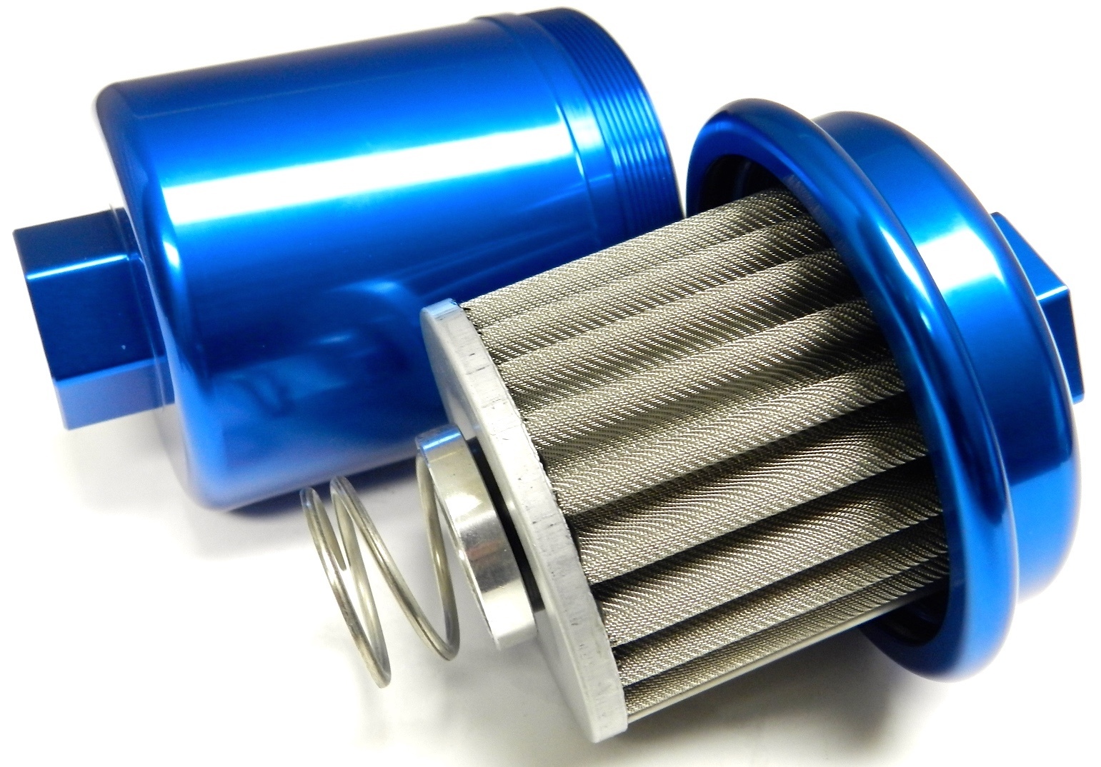 BLUE RACING HIGH FLOW WASHABLE FUEL FILTER FOR 96-00 HONDA CIVIC EK JDM ...