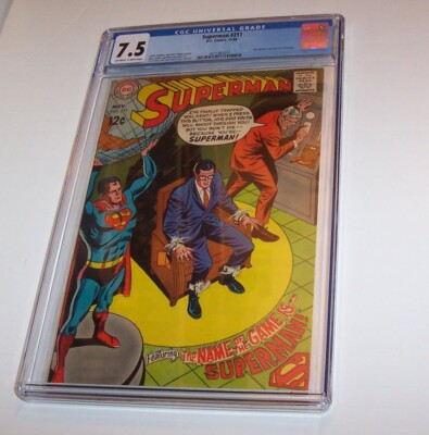 Superman #211 - DC 1968 Silver Age Issue - CGC VF- 7.5 | eBay