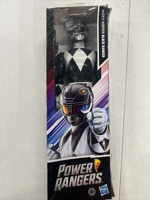 Mighty Morphin Power Rangers Black Ranger 12" Action Figure &Axe Hasbro ...