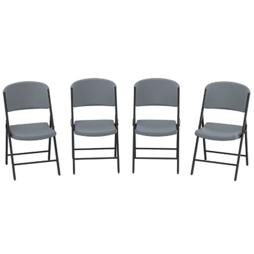 Lifetime Commercial Grade Contoured Folding Chair, 4-PACK, High-Density ...