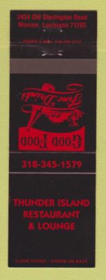 Matchbook Cover - Thunder Island Restaurant Lounge Monroe LA | eBay