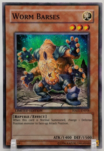 1996 Yu-Gi-Oh! Worm Barses HA01-EN018 Limited Edition 💥🪱🌌 | eBay