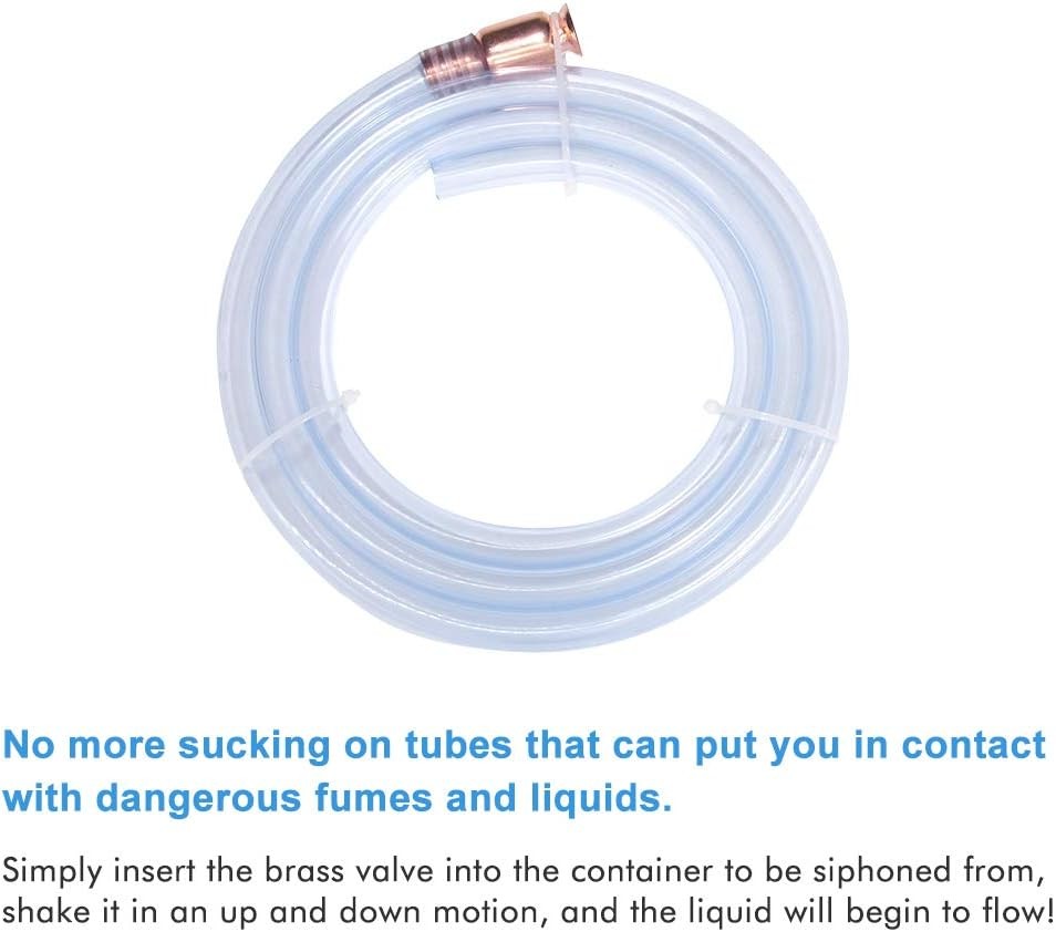 6FT Siphon Hose Pump Shaker for Fuel Transfer Safe Multi-Purpose Self ...