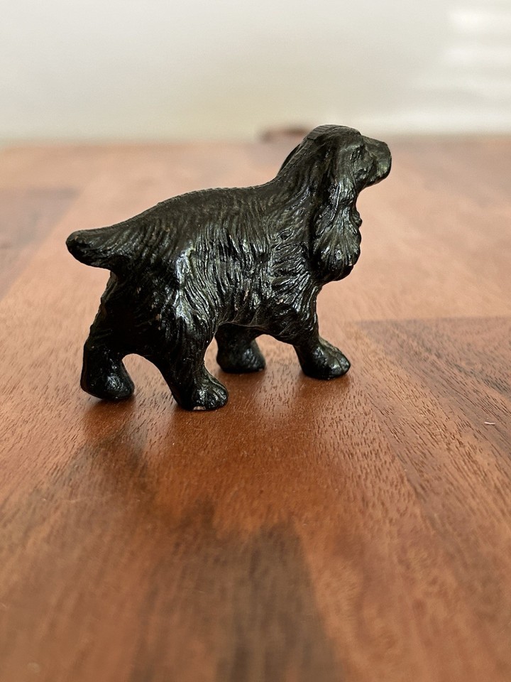Vintage Resin Composite Black Cocker Spaniel Dog Figurine 1940s/50s | eBay