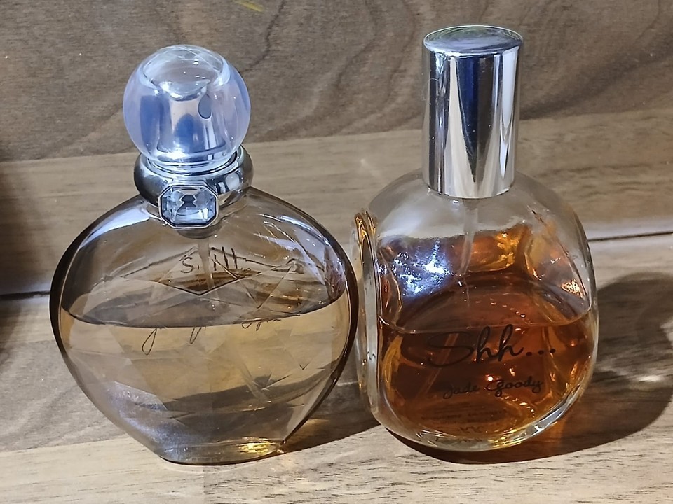 JLO Still 30ML & JADE GOODY Shh 50ML PERFUMES (2/3 full in each) Left ...