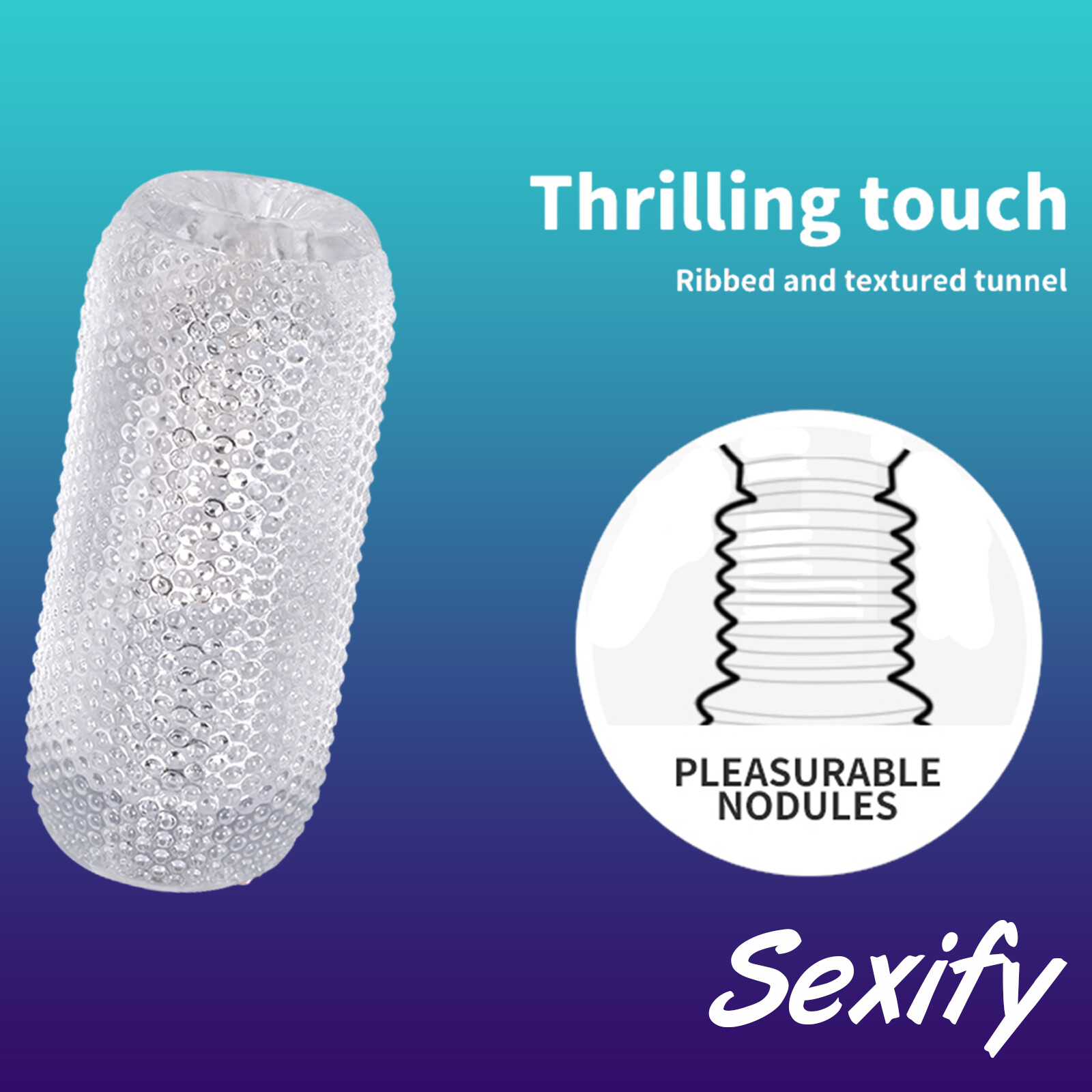 Male Masturbator Pocket Masturbation Trainer Stroker Cup Mens Soft ...