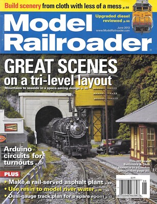 Model Railroader June 2013 Trig-Level Layout B&O HO Scale Asphalt Plant ...