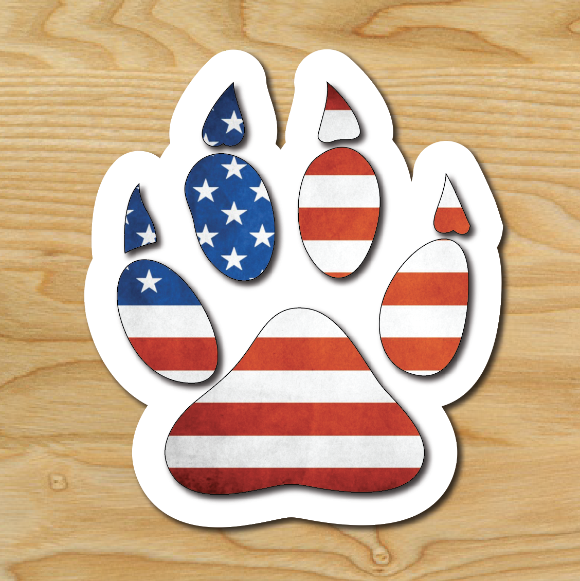 (1) AMERICAN FLAG Dog Paw Vinyl Decal Sticker Car United States Puppy ...