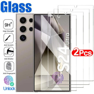 2X For Samsung Galaxy S24 S25 Ultra Plus Edge Tempered Glass 9H Screen ...