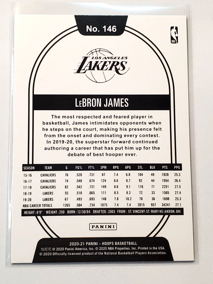 LeBron James 2020-21 NBA Hoops Teal Explosion #146 Parallel Insert card ...