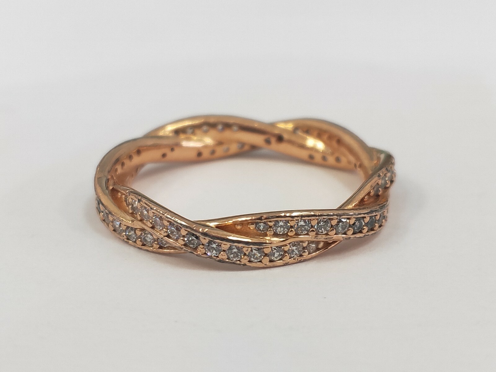 Pandora Rose Collection Twist of Fate Ring 180892CZ Sz 7.75/ 56 Retail ...