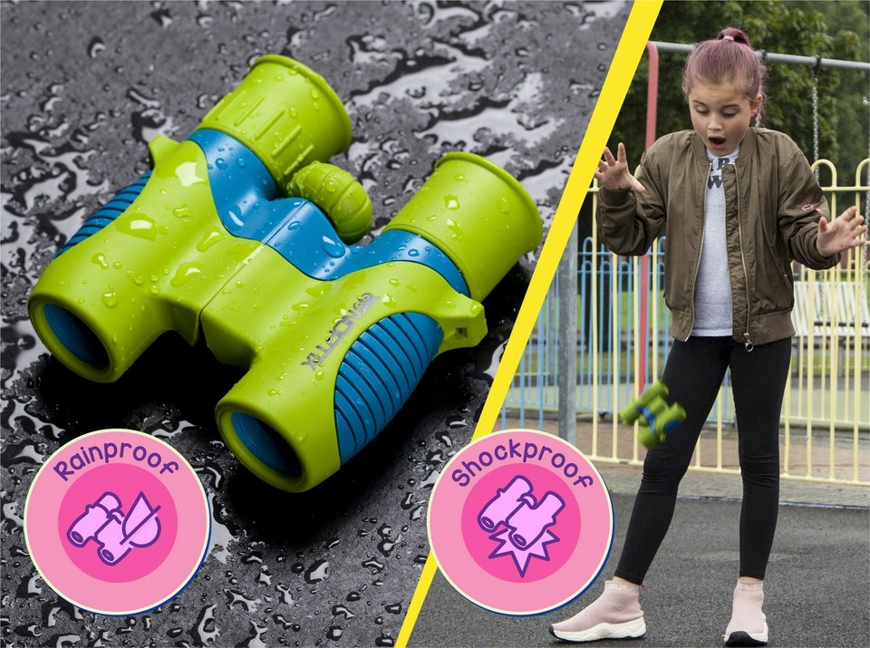 Kids Binoculars Real Binoculars - BONUS Sticker Book of 40+ Birds with ...