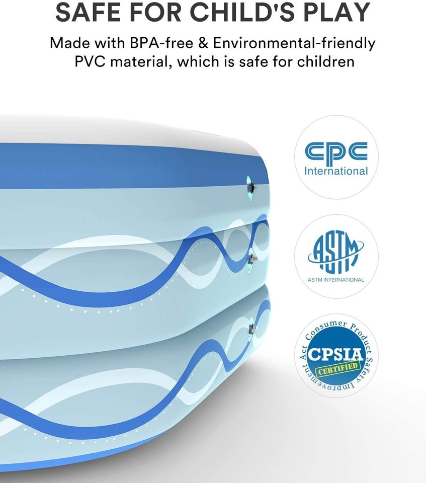 Piscina Gigante Inflable Baño Plegable Portátil Para Niños os Familia ...