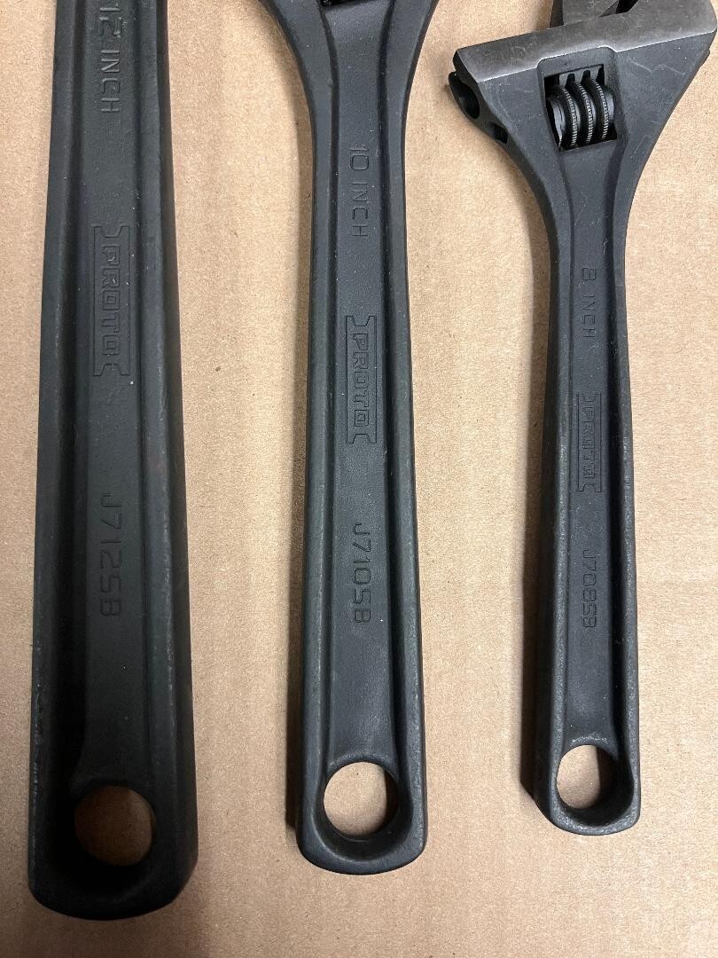 Proto J795SA 3 PIECE BLACK OXIDE ADJUSTABLE WRENCH SET for sale online ...