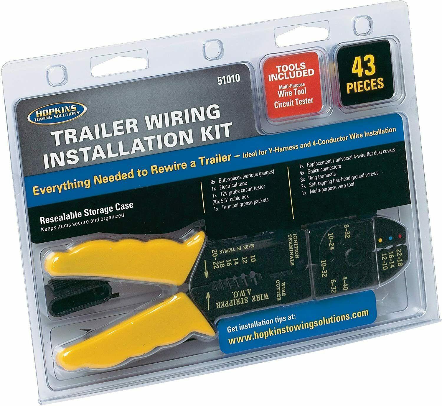 Hopkins Trailer Wiring Installation Kit - 43 pc set. | eBay