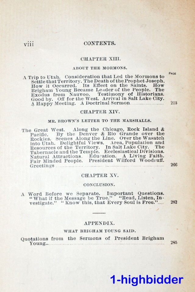 1893 Mr Durant Salt Lake City Utah That Mormon Hardcover Ben Rich LDS ...