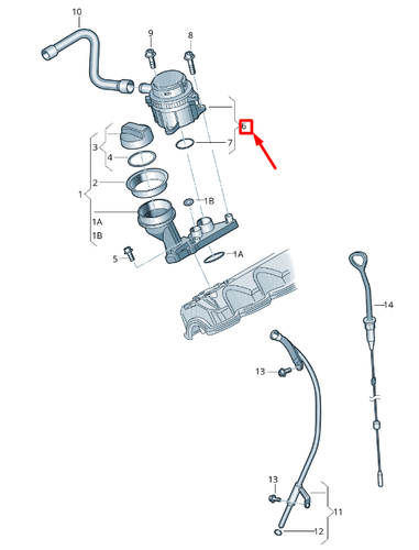 NEW VOLKSWAGEN CRAFTER 2F MK1 OIL SEPARATOR 076103593A NO IMPORT DUTIES ...