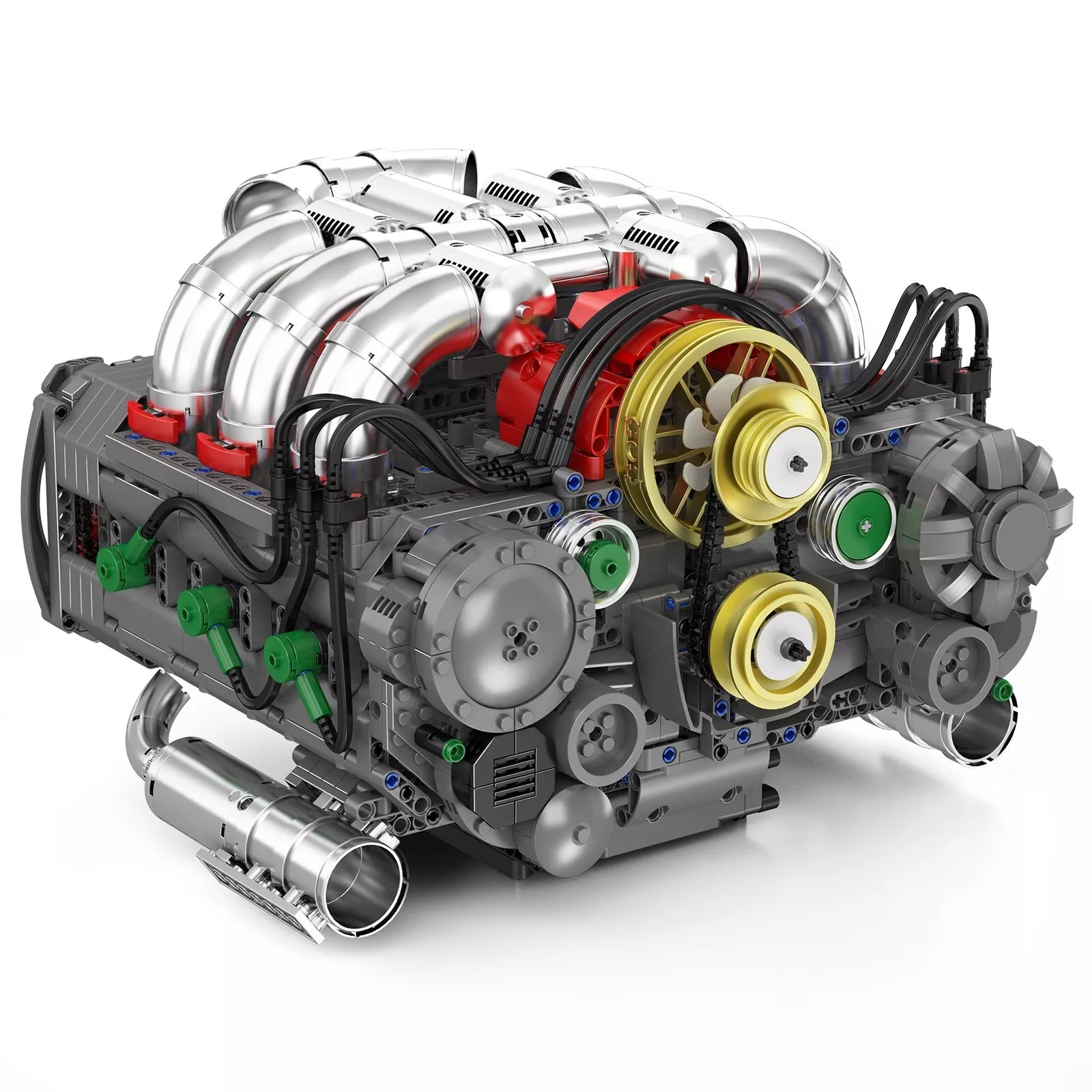 MOULD KING 10181 Flat-6 Boxer Engine Model Kit with Motor – 2375 Pcs ...