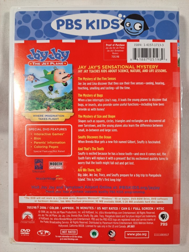 Jay Jay the Jet Plane - Jay Jays Sensational Mystery 2006 DVD Kids PBS ...