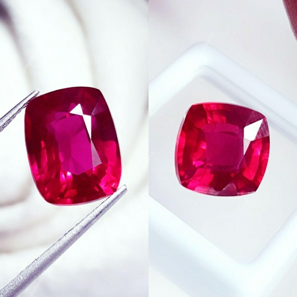 8-10 Cts Natural Madagascar Ruby Faceted Certified 2 Pcs Loose Gemstone ...