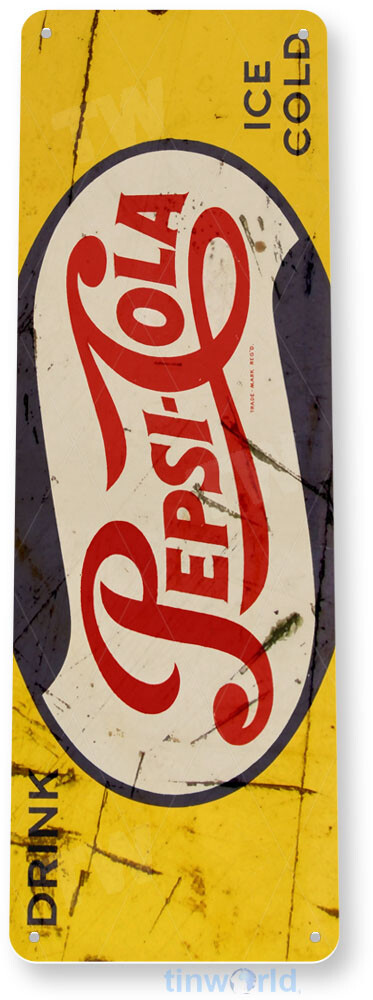 TIN SIGN Pepsi Cola Vintage Soda Sign | Grelly USA